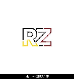 Initial Letter RZ Logo Design Vector Template. RZ Letter Logo Design ...