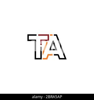 Alphabet letter icon logo TA Stock Vector Image & Art - Alamy
