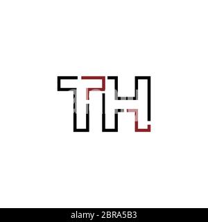 TH T H Letter Logo Design with a Creative Cut. Creative logo design ...