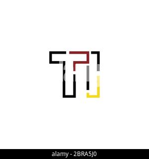 Initial TI logo template with modern frame. Minimalist TI letter logo vector illustration design ...