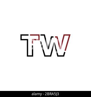 Initial Letter TW Logo Design Vector Template. Linked Typography TW ...