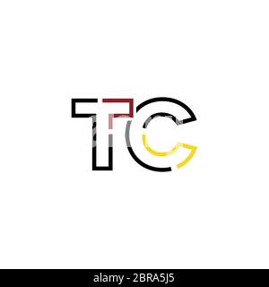 Initial TC logo template with modern frame. Minimalist TC letter logo ...