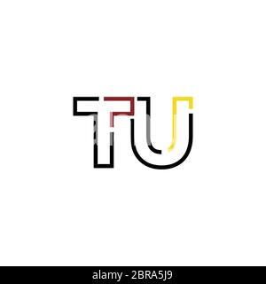 Initial TU logo template with modern frame. Minimalist TU letter logo ...