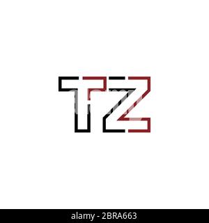 Initial TZ logo template with modern frame. Minimalist TZ letter logo vector illustration design ...