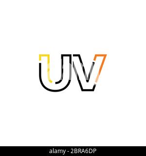 UV Letter Logo Design. Creative Modern UV Letters Icon Illustration ...