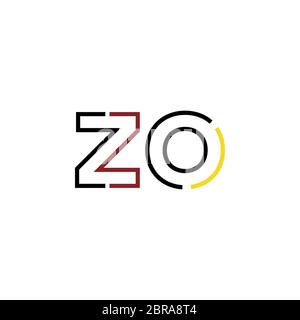 ZO Monogram logo letter with Simple shield crown style design ...