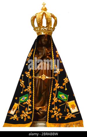 lady saint aparecida catholic brazilian sacred belief statue holy ...