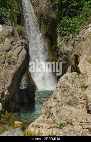 Les Fonts d'Algar (The Waterfalls of Algar), near Benidorm, Costa ...