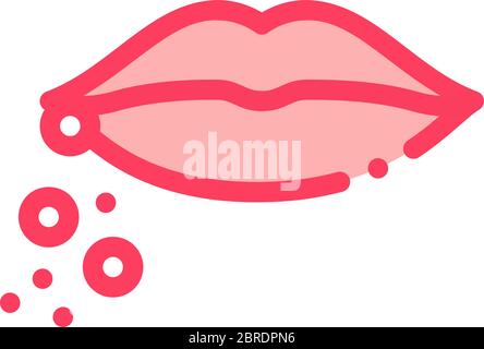 dermatitis near lips icon Vector Glyph Illustration Stock Vector Image ...