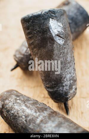 Scrap lead, pieces, lead bars. Lead texture. Close-up. Macro. Plumbum ...