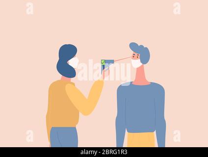 Vector illustration of infrared non-contact thermometer Stock Vector ...