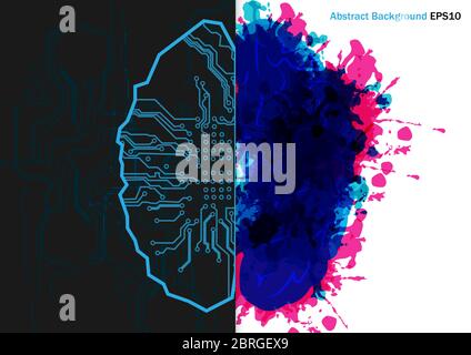 Brain left analytical and right creative hemispheres infographics ...