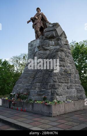 SEELOW, GERMANY - MAY 09, 2020: Memorial cemetery of Soviet soldiers ...
