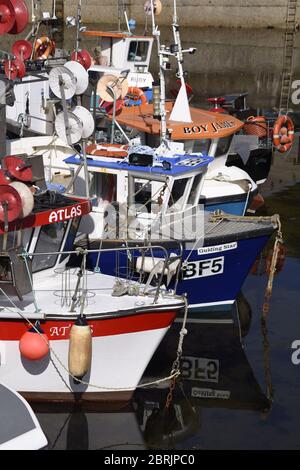 Fishing boats, Gamrie Harbour, Aberdeenshire, Scotland Stock Photo - Alamy