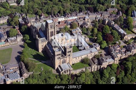 aerial view of Durham Cathedral and University, UK Stock Photo - Alamy
