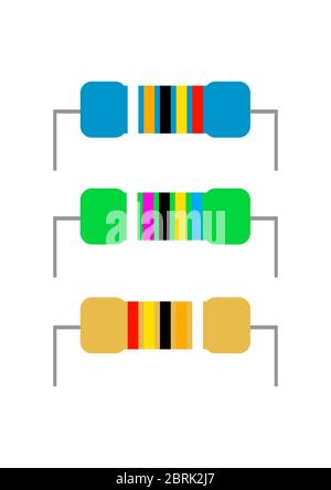 3d vector design of resistor color code chart table Stock Vector Image ...