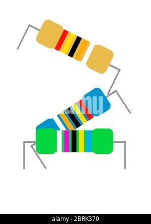 3d vector design of resistor color code chart table Stock Vector Image ...