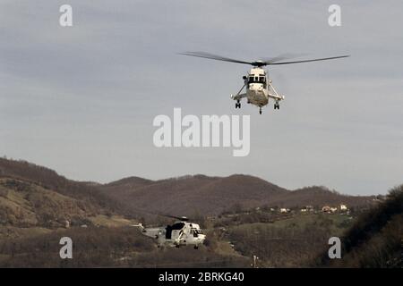 27th February 1994 During the war in Bosnia: a Royal Navy Sea King HC4 ...