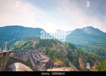 Diablo Dam at Diablo Lake - North Cascades National Park, State of ...