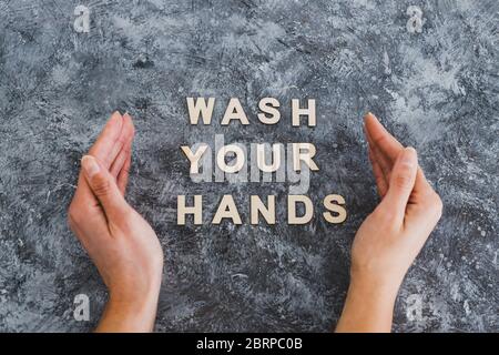 keep your hands clean to fight bacteria and viruses conceptual still ...
