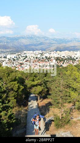 Climbing up the Marjan hill in Split, Croatia Stock Photo - Alamy