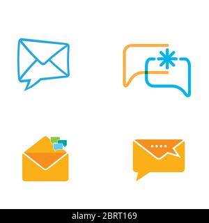 Modern Infinite Chat Logo Design Talk Conversation Logotype Stock ...