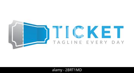 Ticket icon logo sign vector outline in black and white color Stock ...