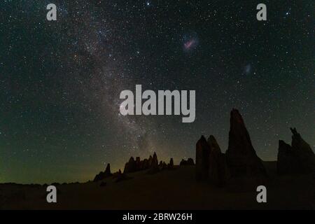 astro photography in the Pinnacle desert with planty of stars Stock ...