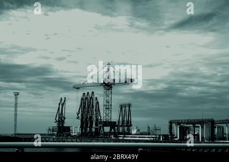 Crude Oil Terminal. Oil terminal is industrial facility for storage of ...
