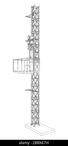 Mast lifts outline. Vector Stock Vector Image & Art - Alamy