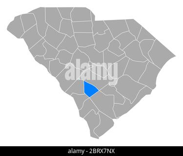 Map of Bamberg in South Carolina Stock Photo - Alamy