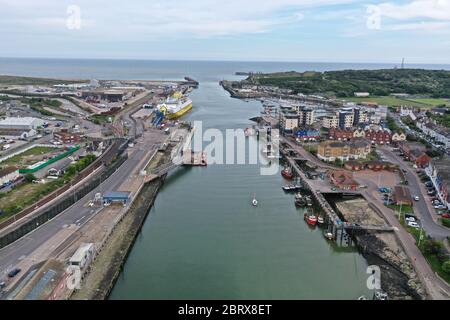 Aerial/Drone views of Newhaven Port Stock Photo - Alamy
