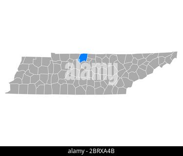 Map of Sumner in Tennessee Stock Photo - Alamy