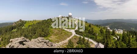 Ski area on the Großer Arber mountain, Bavarian Forest National Park ...