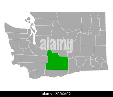Map of Yakima, Washington Stock Photo - Alamy