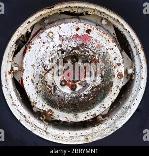 White wheel hub of a tractor Stock Photo - Alamy