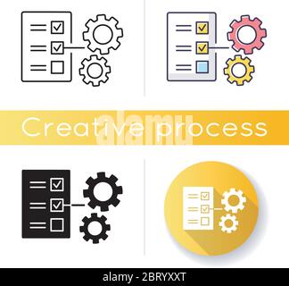 Gear icon pack, collection, cog wheel, engine circle. Thin line web ...