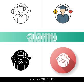 Support for students black glyph icon Stock Vector Image & Art - Alamy