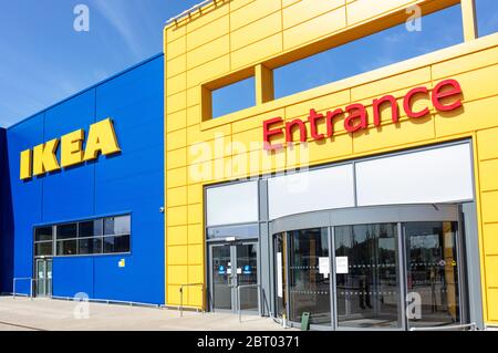Entrance of Ikea Nottingham, the Swedish retail furniture shop ...