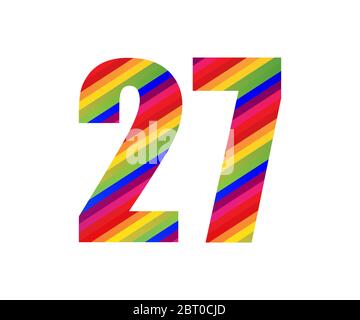 Happy Birthday twenty seven 27 year, fun celebration anniversary ...