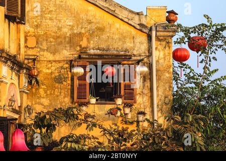 Traditional style Vietnamese house, Hanoi, Vietnam, Indochina ...