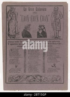 Broadsheet relating to the great calavera of the Chin-Chun-Chan, a ...