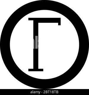 Gamma Greek letter icon, Gamma symbol - black vector illustration Stock ...