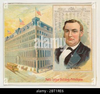 Public Ledger Building Philadelphia newspaper building in 19th century ...