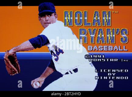 Nolan Ryan's Baseball - SNES Super Nintendo - Editorial use only Stock ...