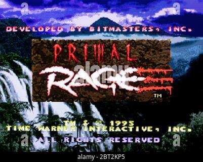 Primal Rage - SNES Super Nintendo - Editorial use only Stock Photo - Alamy