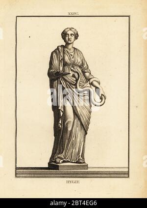 Hygieia, Greek and Roman goddess of health, cleanliness and sanitation ...