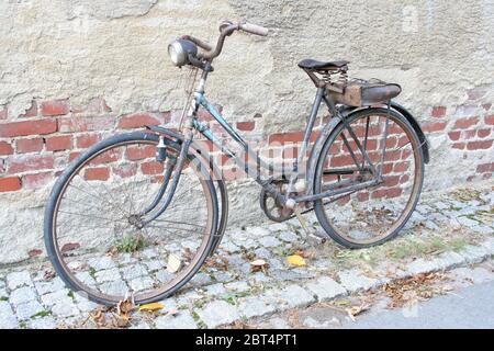 antique, wall, old-timer, rusty, brick, bike, bicycle, cycle, old ...