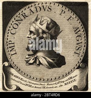 Conrad II, Conrad the Elder, 990 - 1039, historical illustration, 19th ...