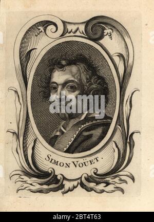 Portrait of French painter Simon Vouet, 1800 ca Stock Photo - Alamy
